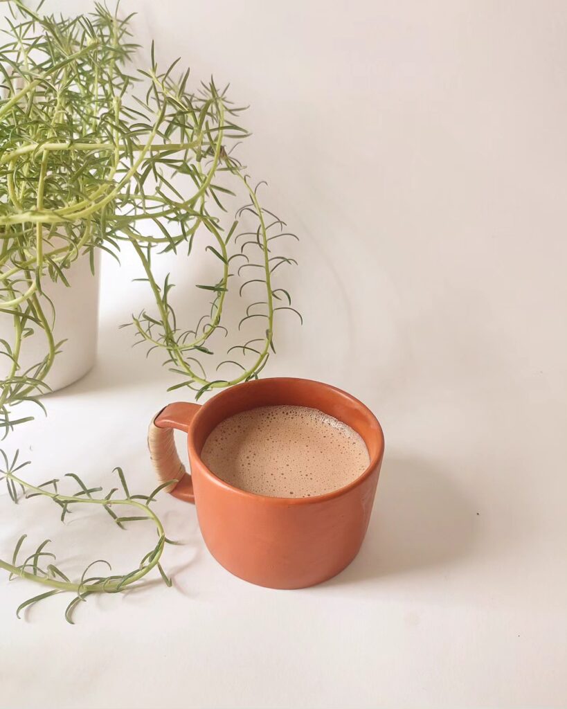 A008: Earthen Terracotta Small Coffee/ Tea Mug - Bhumi Artisan