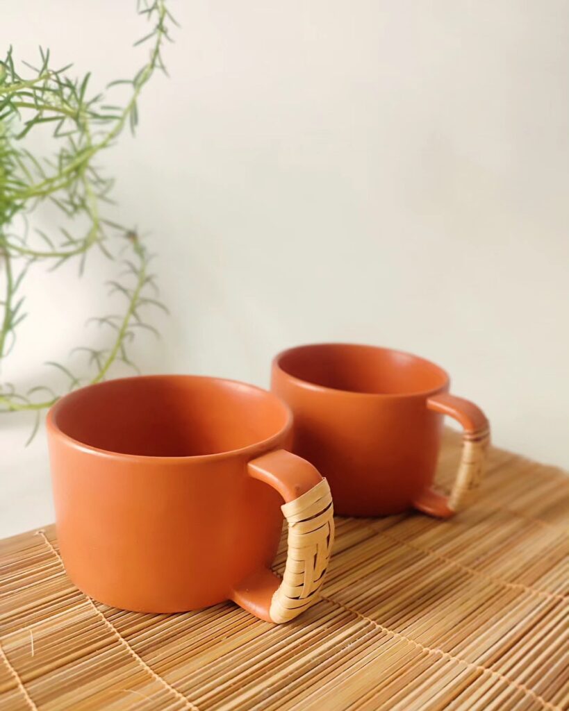 A008: Earthen Terracotta Small Coffee/ Tea Mug - Bhumi Artisan